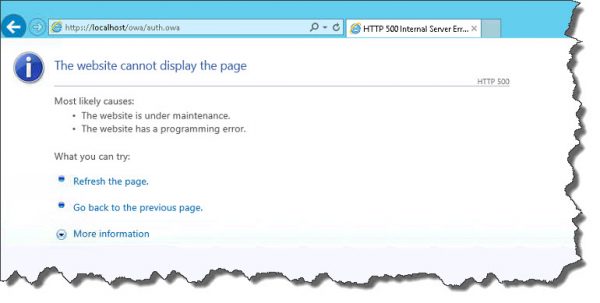 Exchange 2016 - HTTP Error 500 after logging into ECP/OWA - blog ...